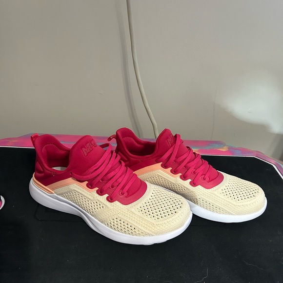 APL | Shoes | Apl Red And Cream Sneakers Modern Athletic Design | Poshmark